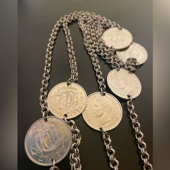 Vintage | Jewelry | Vintage Coin Chain Necklace Chain Belt | Poshmark
